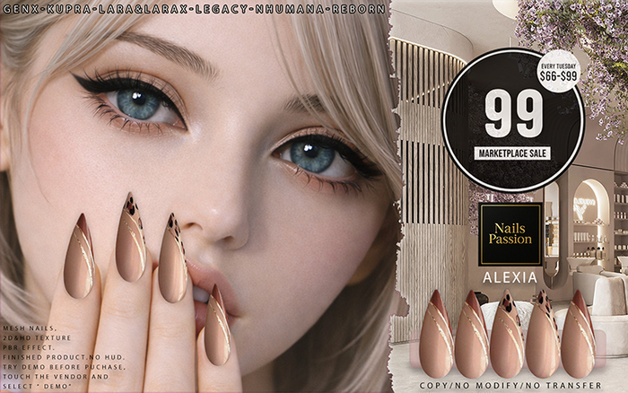 Second Life Marketplace 99l Marketplace Nails Passion Alexia